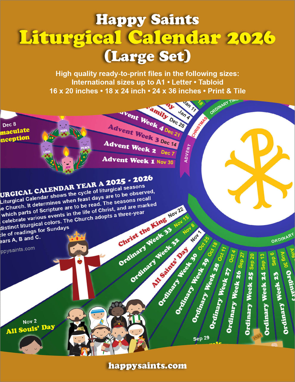 Liturgical Calendar 2026 – Happy Saints