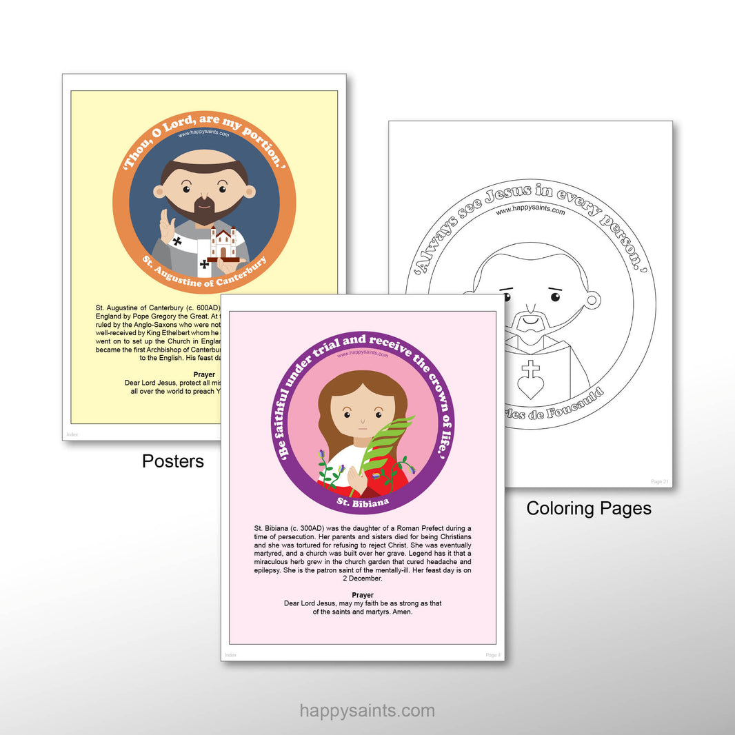 Catholic kids books, activities, crafts, coloring pages | Happy Saints