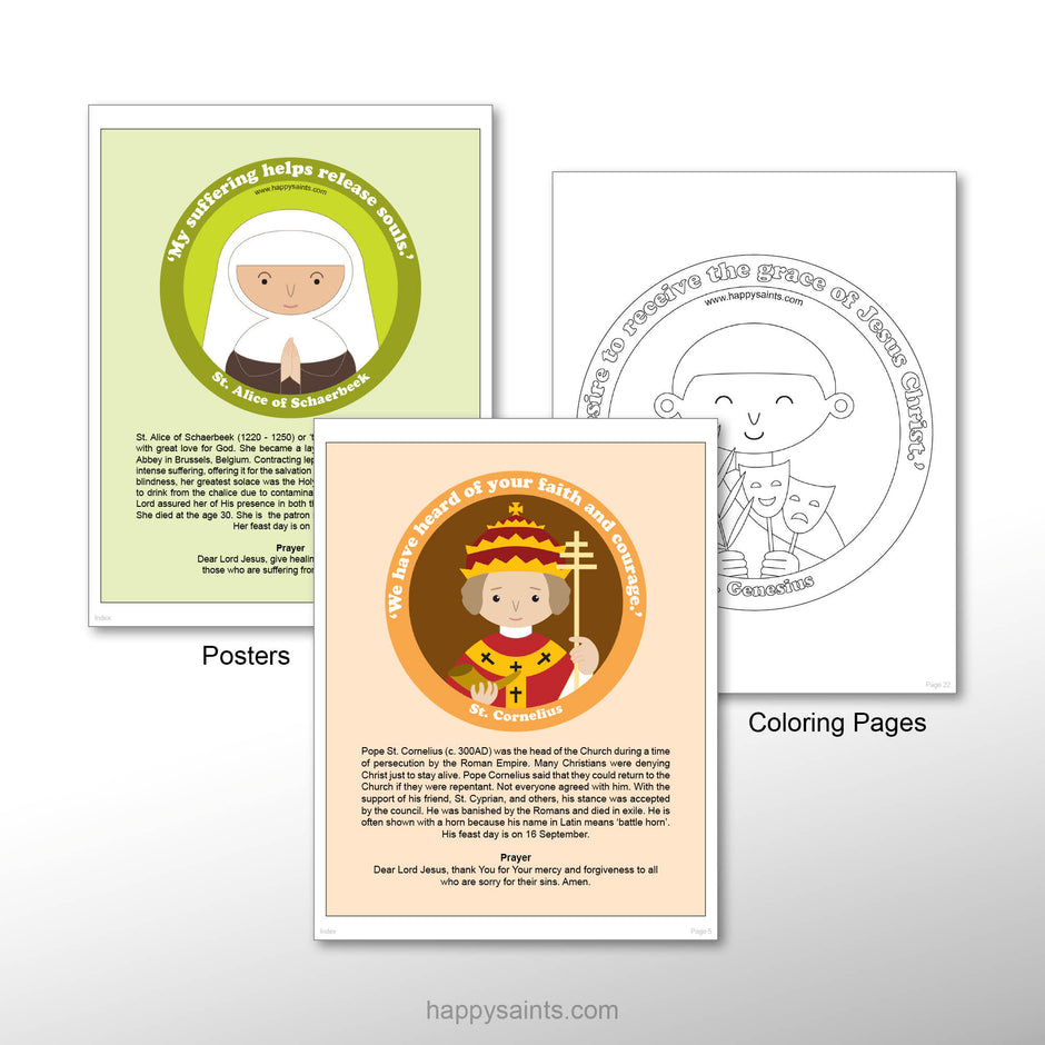 Catholic kids books, activities, crafts, coloring pages | Happy Saints