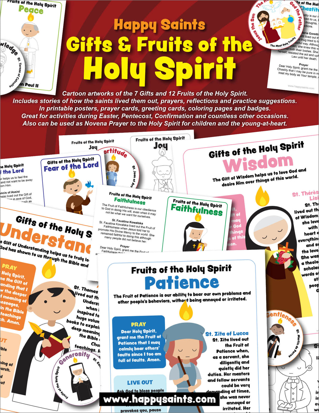 Catholic kids books, activities, crafts, coloring pages | Happy Saints