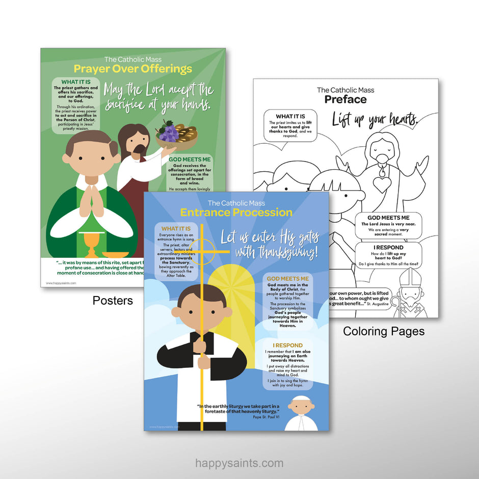 Catholic kids books, activities, crafts, coloring pages | Happy Saints