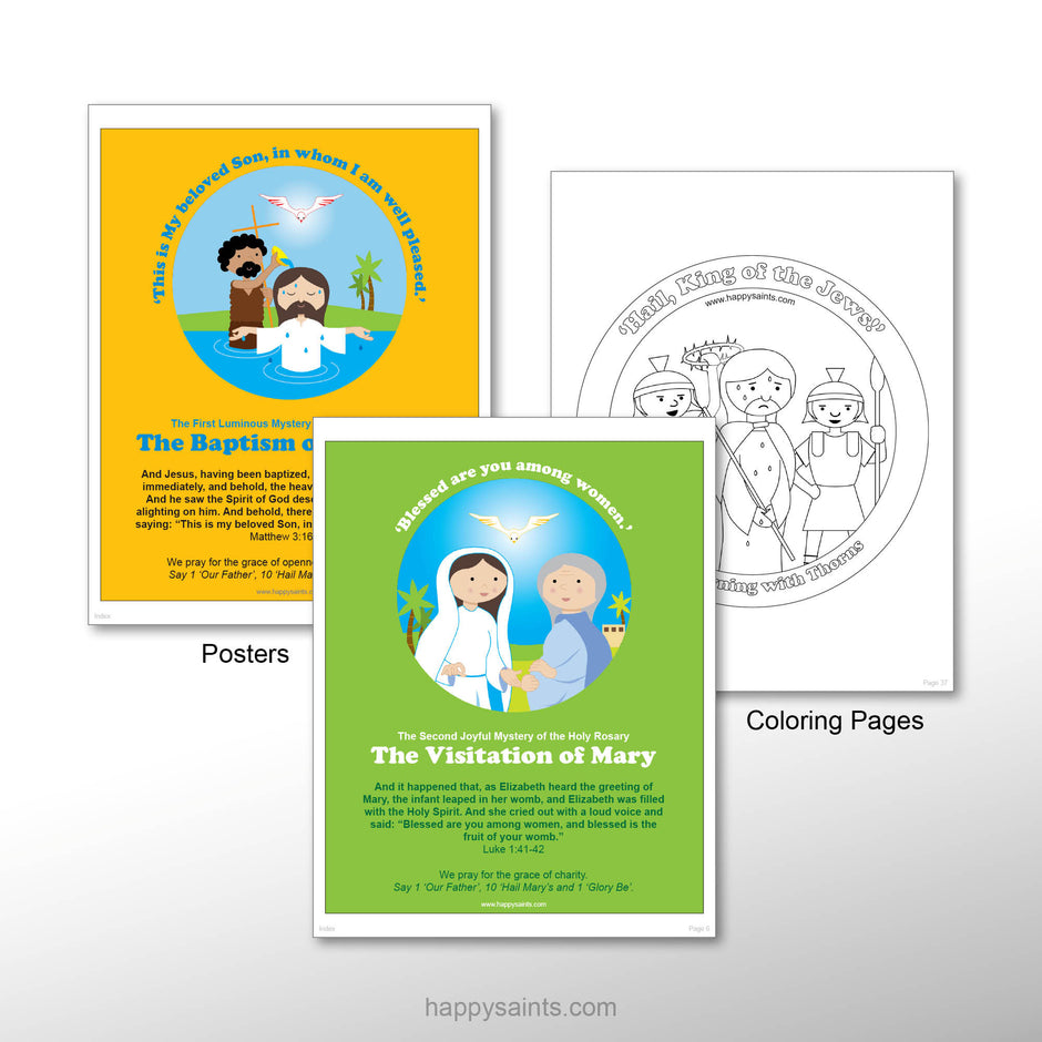 Catholic kids books, activities, crafts, coloring pages | Happy Saints
